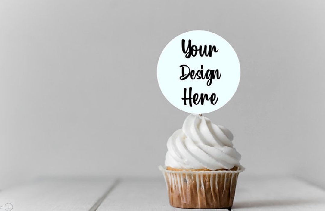 12 Custom Cupcake Toppers, Custom Party Supplies, Personalized Cupcake ...