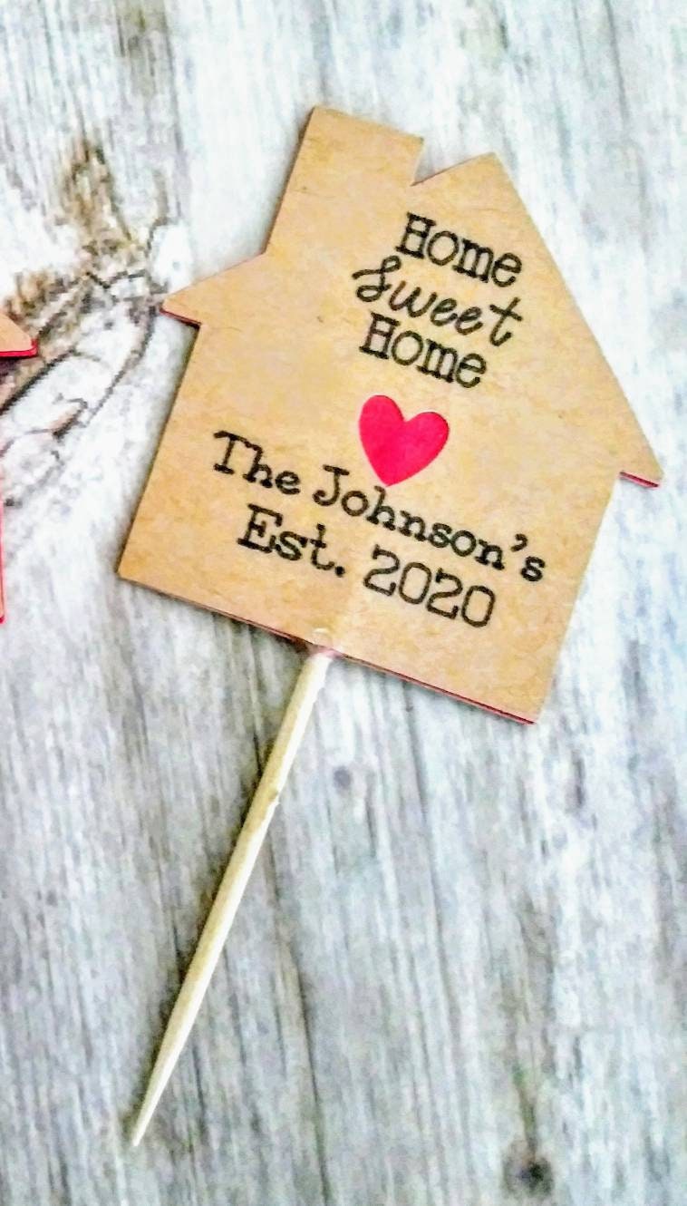 Personalized Housewarming Cupcake Toppers,housewarming Party Supplies ...