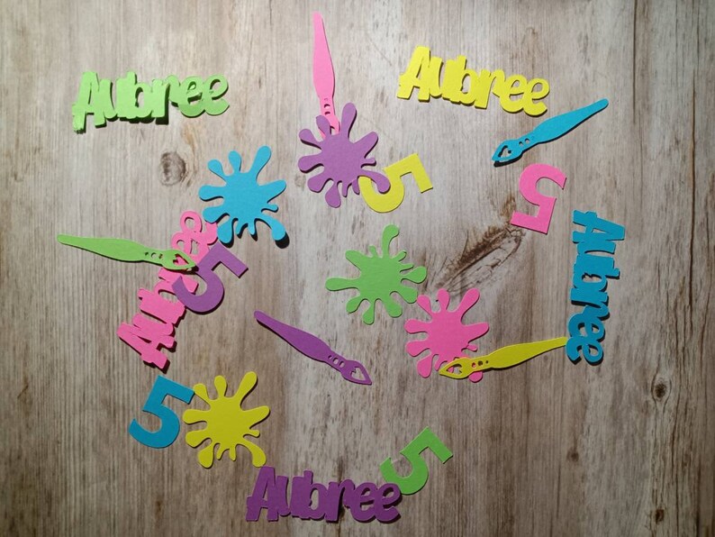 Paint Party Confetti, Custom Confetti, Table Scatter, Birthday Paint ...