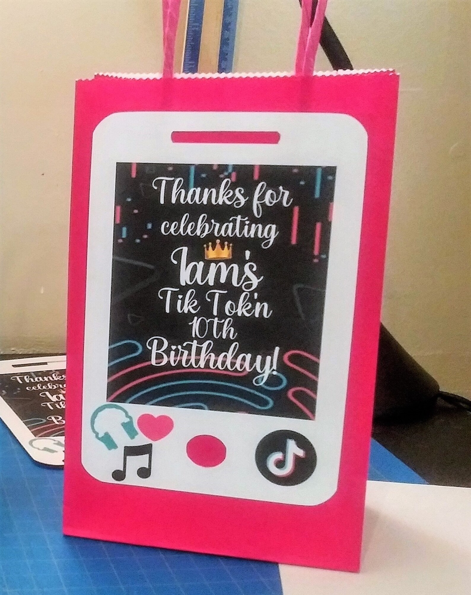 Tik Tok'n Personalized Favor Bags Tik Tok Party Tik Tok - Etsy Ireland