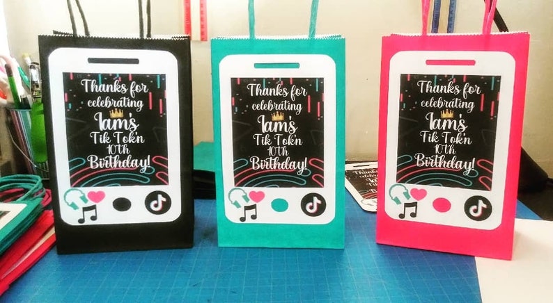 Tik Tok'n Personalized Favor Bags Tik Tok Party Tik Tok - Etsy