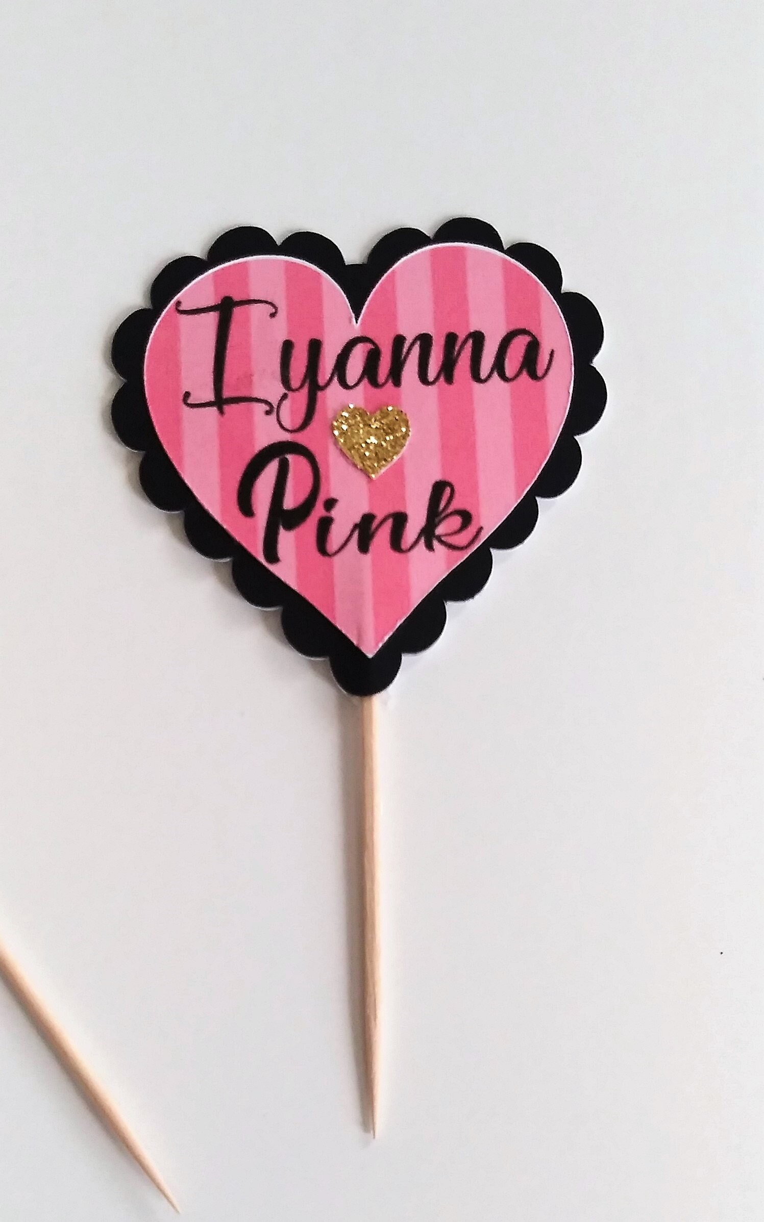 VS PINK Personalized Cupcake Toppersi Love Pink Birthday - Etsy