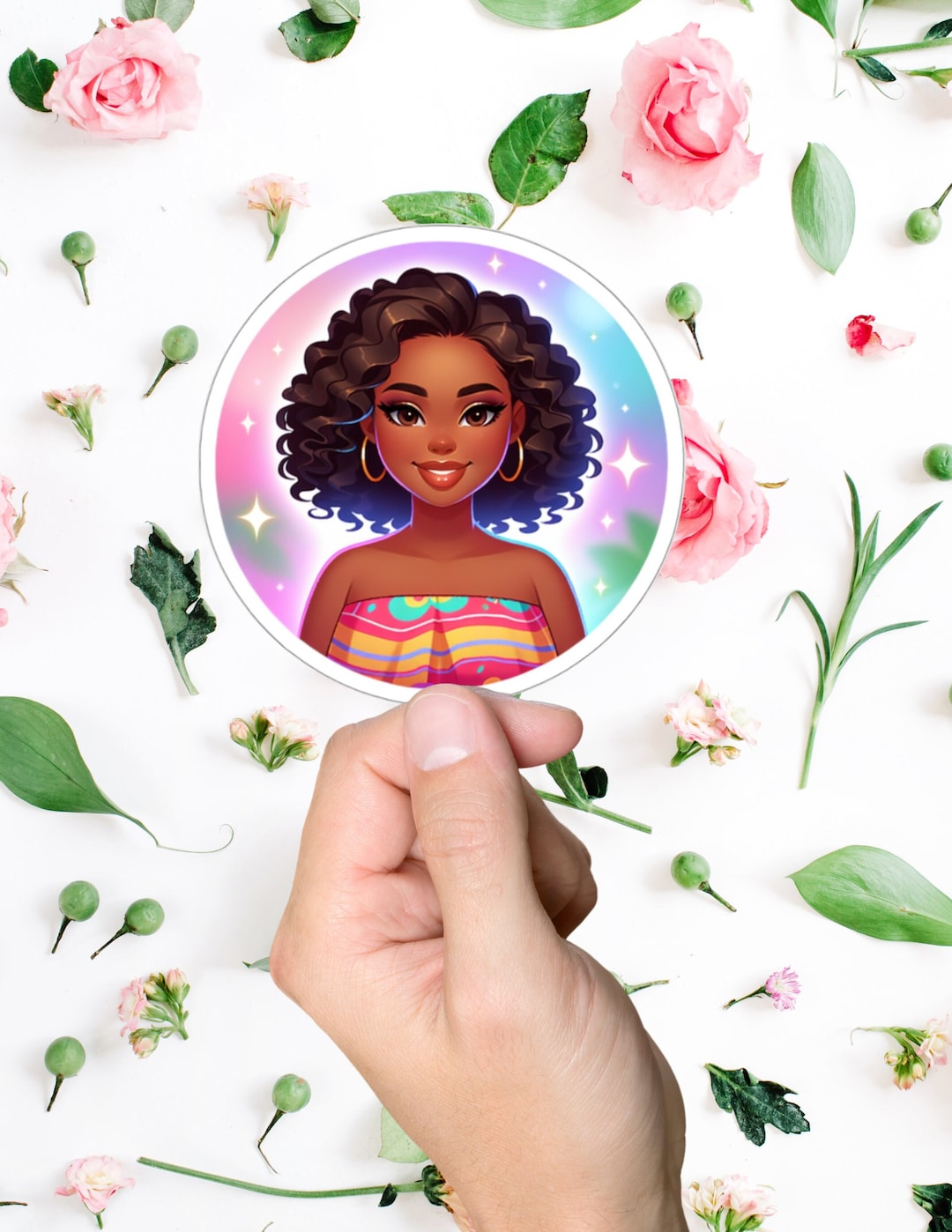 African American Doll Sticker, Glossy Vinyl Decal - Etsy