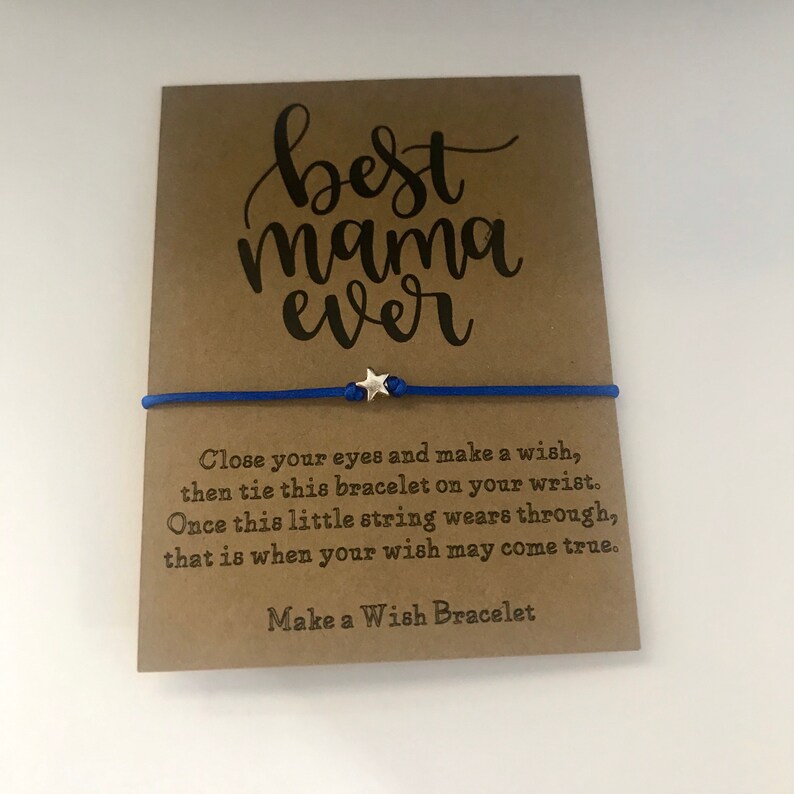 Wish Bracelet, Best Mama Ever, Wish Card, Mother's Day Gift Card ...