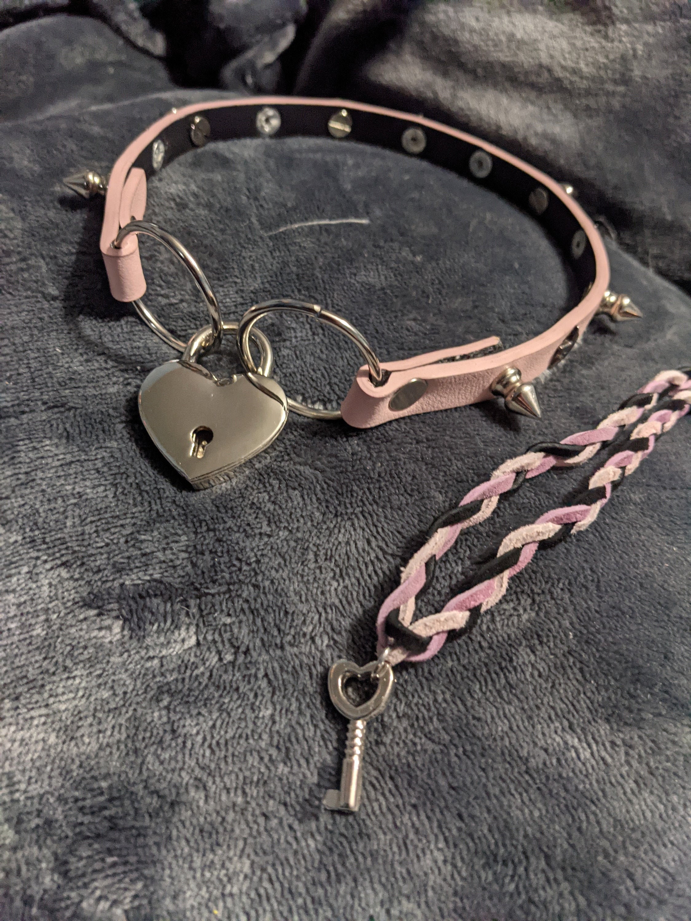 Limited Edition Pink Collar With Lock And Key | Etsy