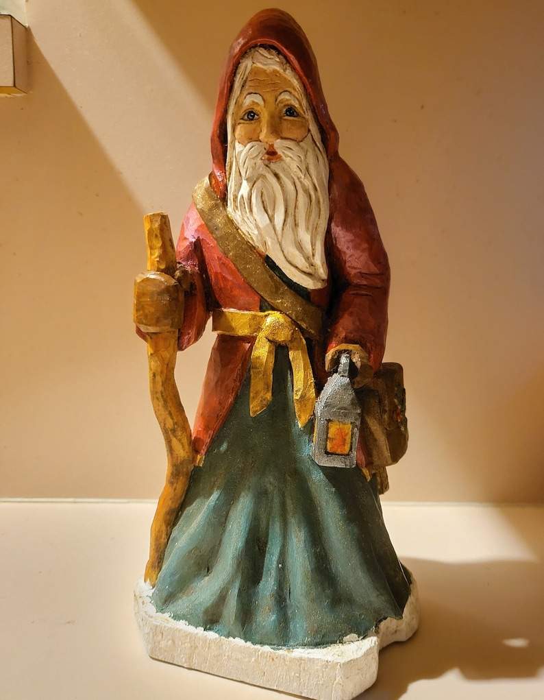 Hand Carved Old World Santa - Etsy