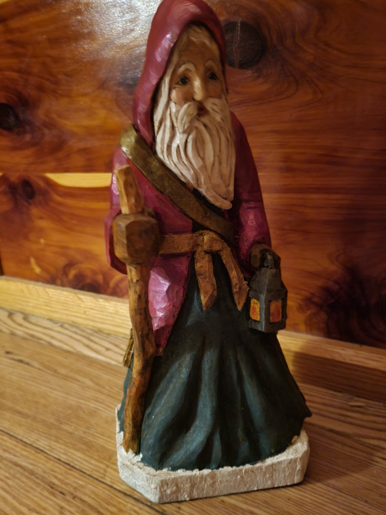 Hand Carved Old World Santa - Etsy