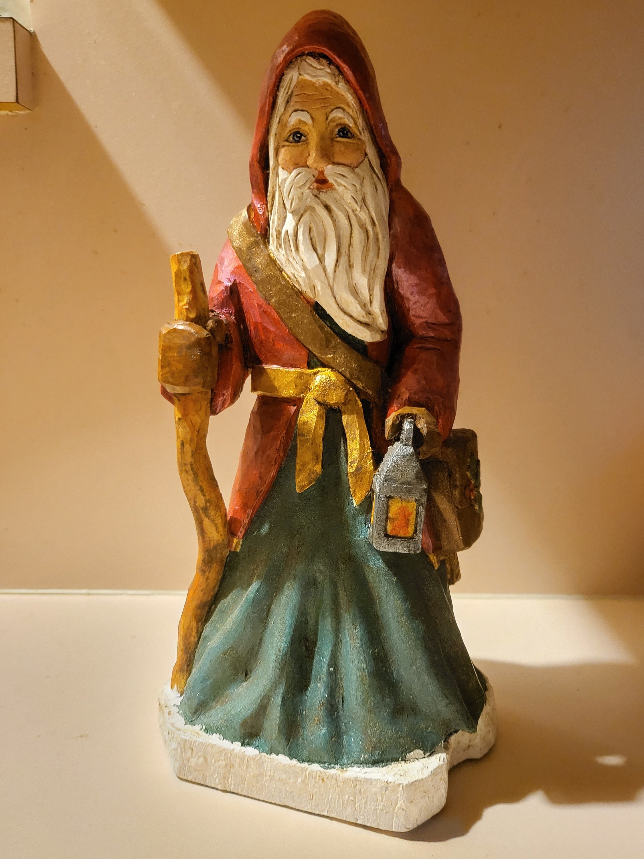 Hand Carved Old World Santa - Etsy