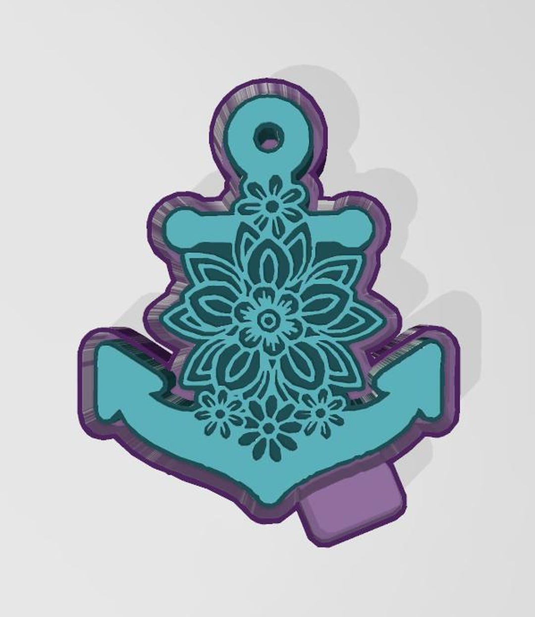 Mandala Floral Anchor Silicone Freshie Mold - Etsy