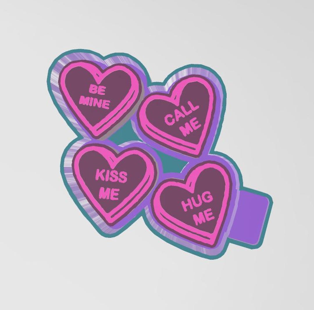 Conversation Heart Vent Clip Silicone Freshie Mold - Etsy