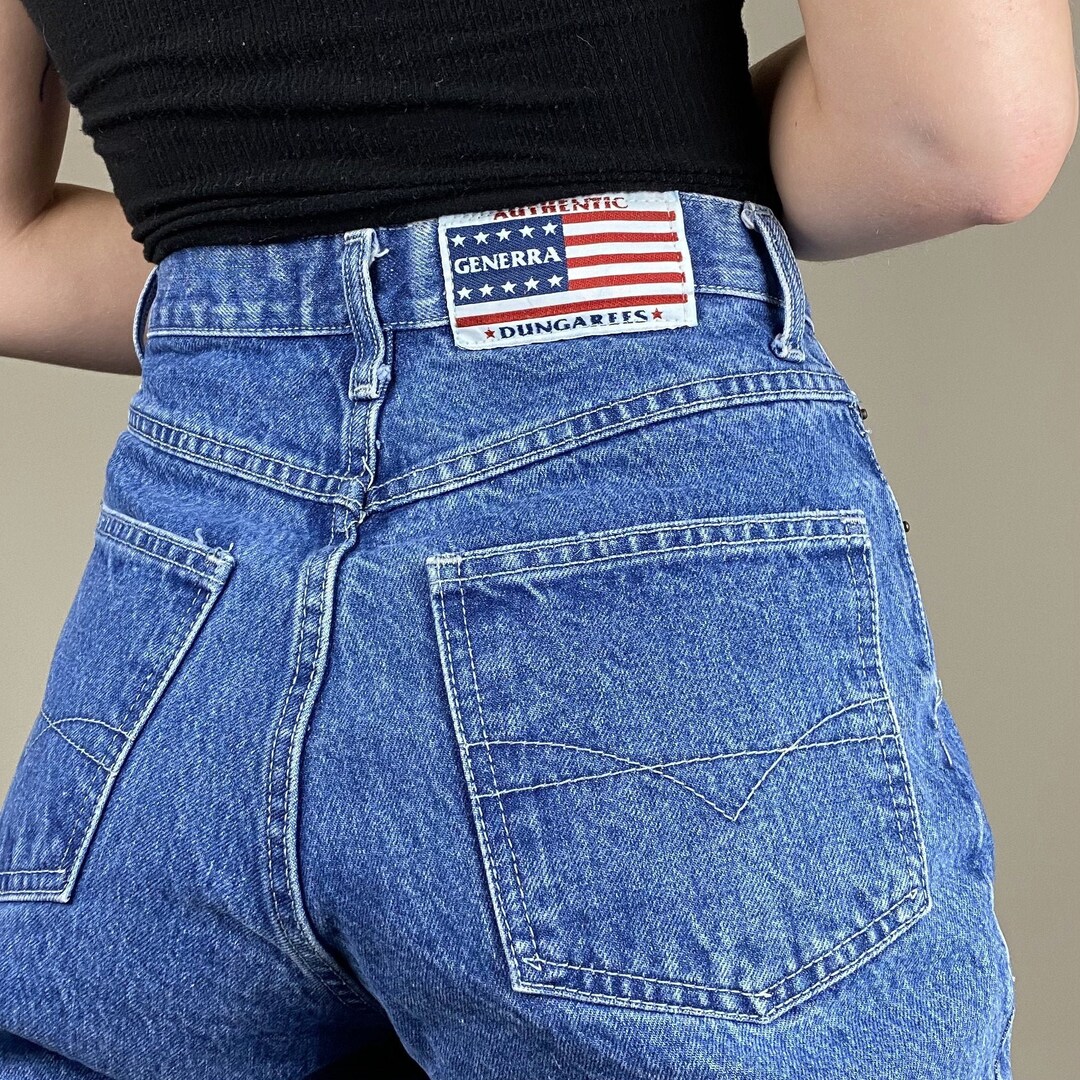 Generra 90s High Waisted Mom Jeans Slim Fit 7 Medium - Etsy