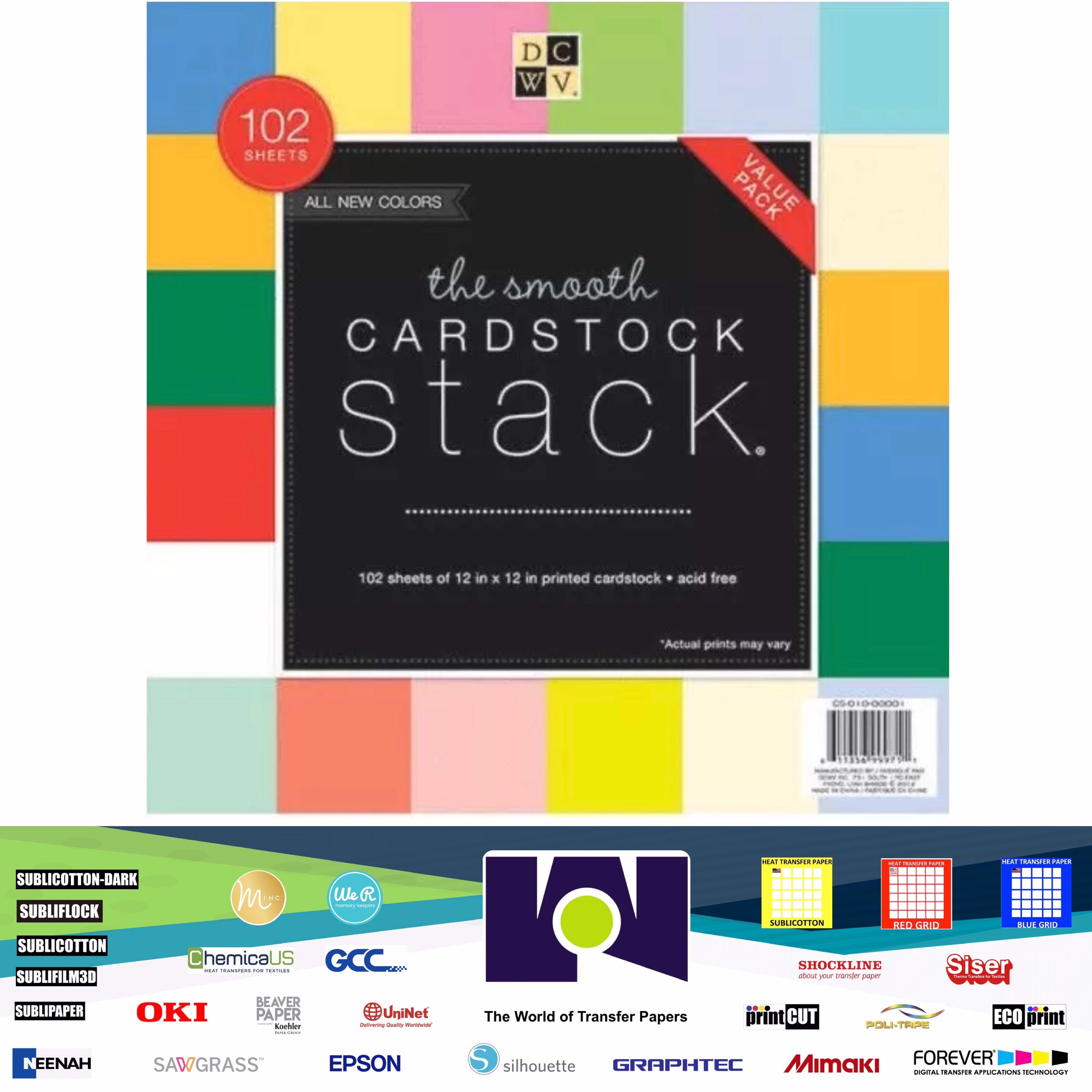 DCWV 12x12 Single Sided Cardstock Smooth Solid Color - Etsy