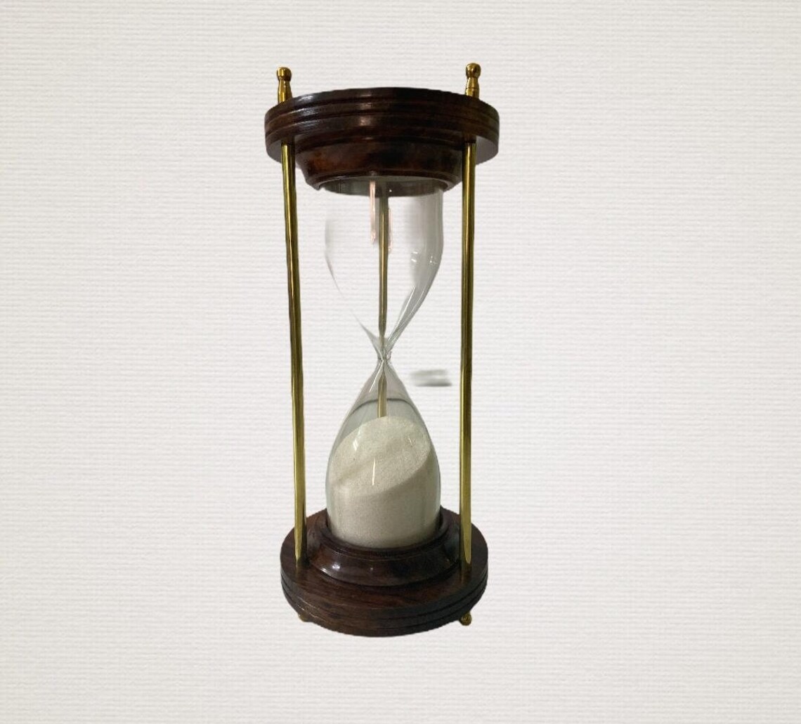 Vintage big wooden hourglass Brown wooden hourglass 10 | Etsy