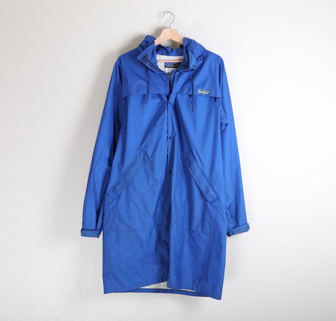 Vintage 80s Patagonia Cagoule (thigh-length Jacket) in Royal Blue - Etsy