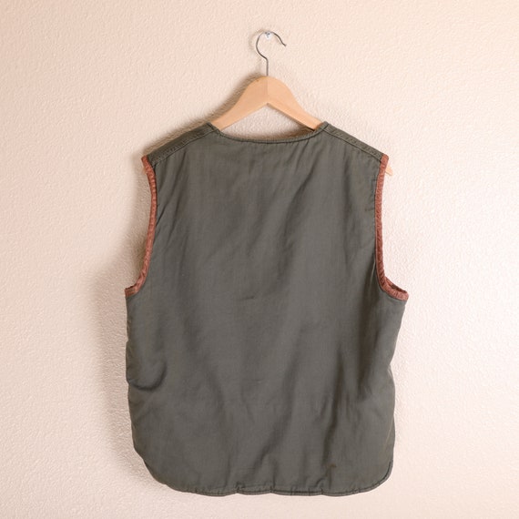 Vintage 1940s 40s Homemade Sherpa Hunting Vest w/ Tal… - Gem