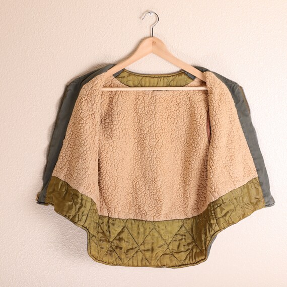 Vintage 1940s 40s Homemade Sherpa Hunting Vest w/ Tal… - Gem