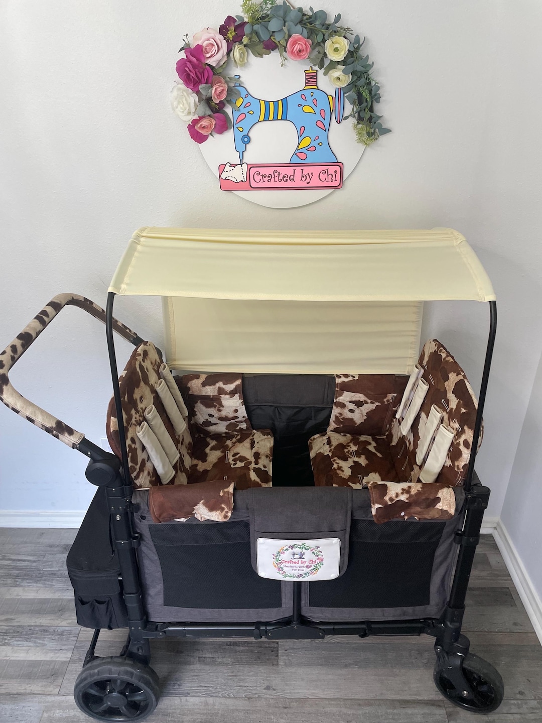 Brown Cow Print Suede Fabric Seat Covers and More Accessories for ...