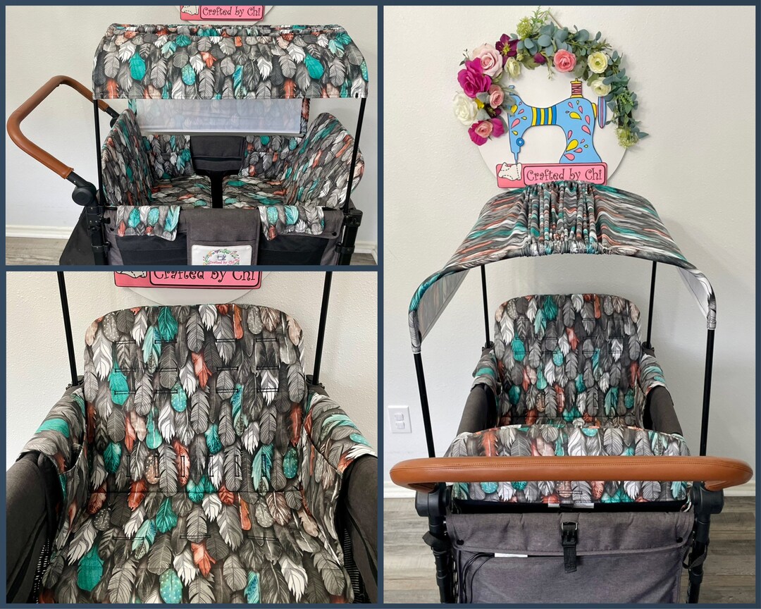 Gray Feathers Bohemian Seat Covers and More Accessories for Wonderfold ...