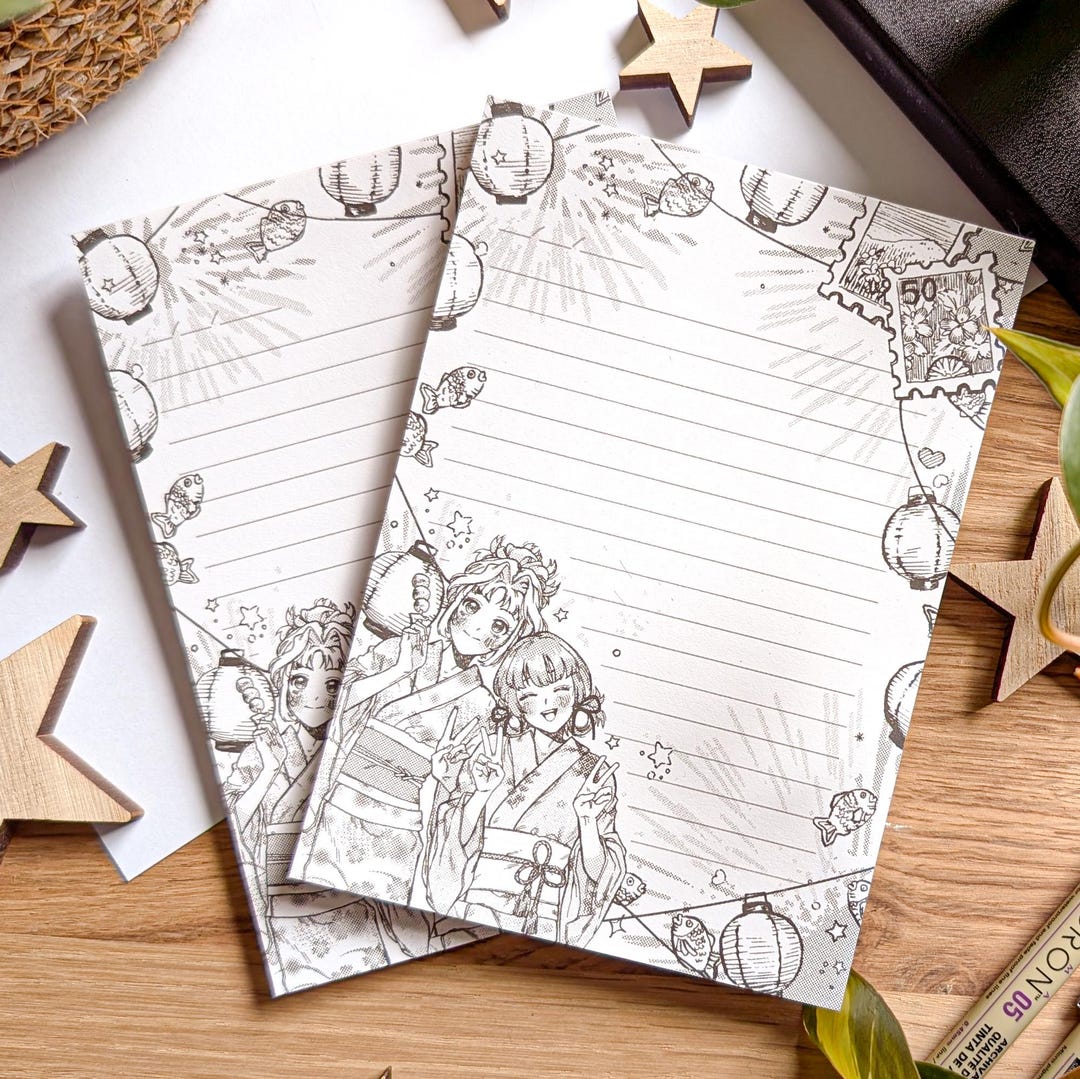 Manga Notepad A6 – Summer Festival Tear off Pad - Etsy