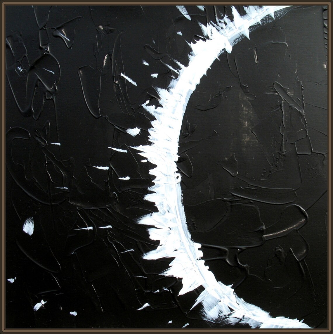 Large Abstract Black Painting by Lyudmila Shenderova Painting - Etsy