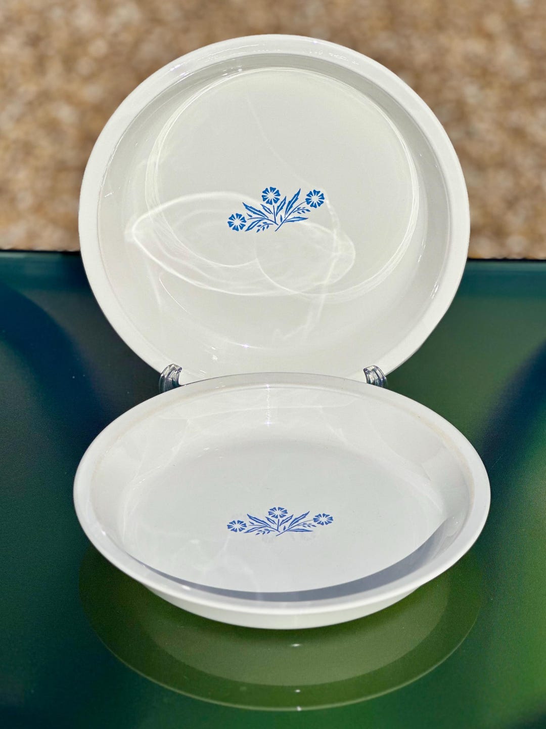 Vintage Set of 2 Corning Ware Blue Cornflower P-309 9-inch Pie Baking ...