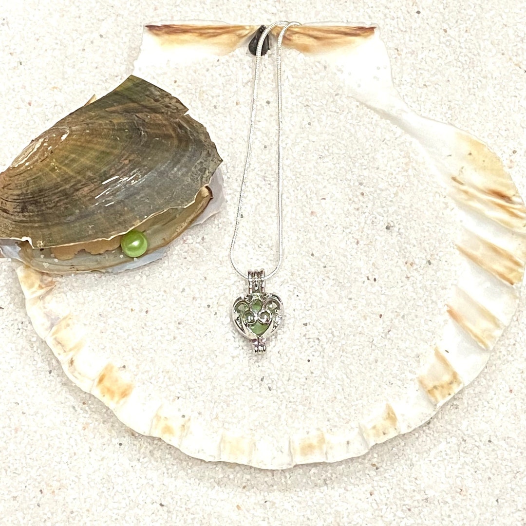 Heart Shape With Scroll Design, Necklace & Pearl DIY Kit, Heart With ...