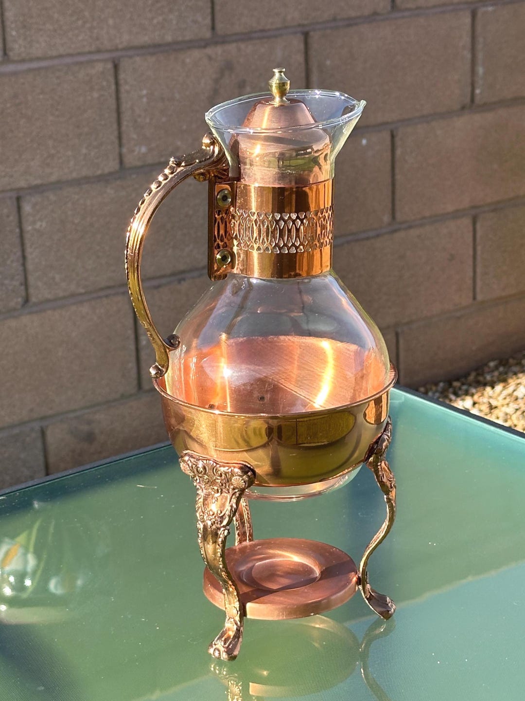 Vintage Princess House Copper and Brass Tea Coffee Carafe Pot Pitcher ...