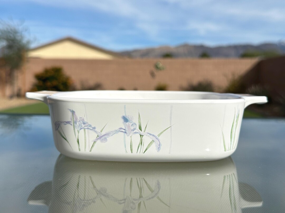 Vintage Corning Ware Shadow Iris A-1-B 1 Liter Baking Casserole Dish No ...