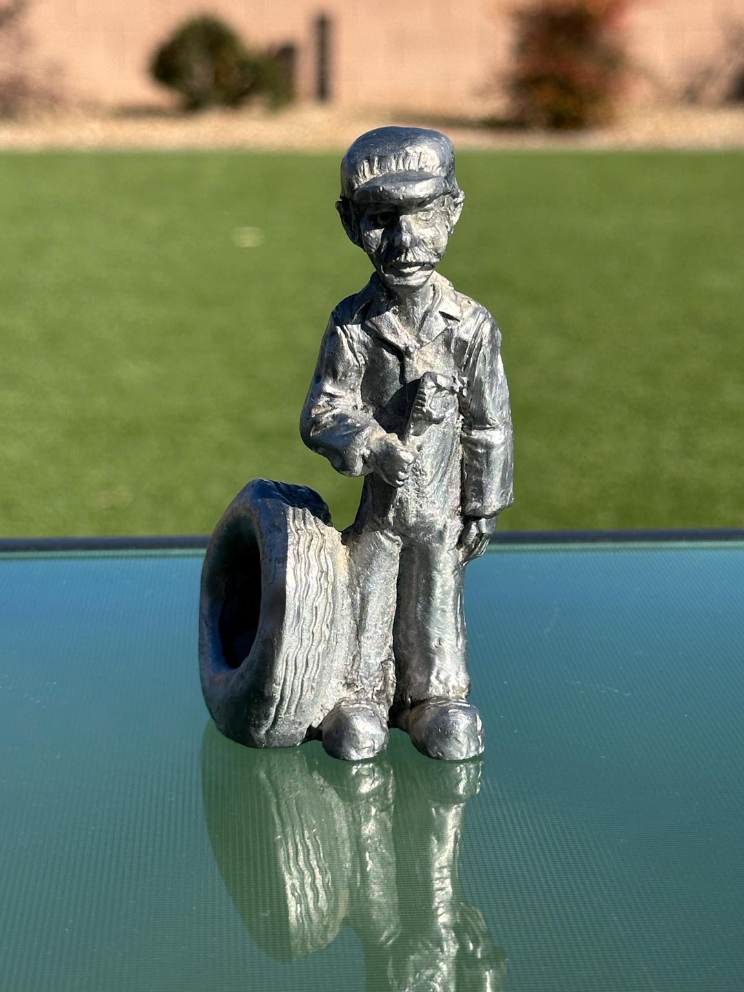 VTG Michael Ricker Pewter Mini Figurines Service Auto Mechanic Casting ...