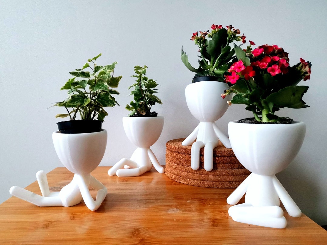 Figure Planter Gift Planter Pot Plant Desk Planter Indoor Cute Plant ...