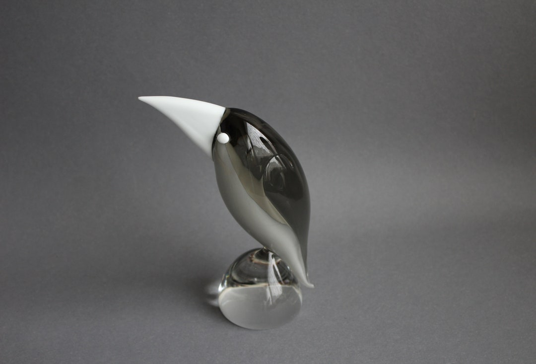 Murano Glass Sculpture Stylized Hawfinch Glasmanufaktur Gral Germany ...