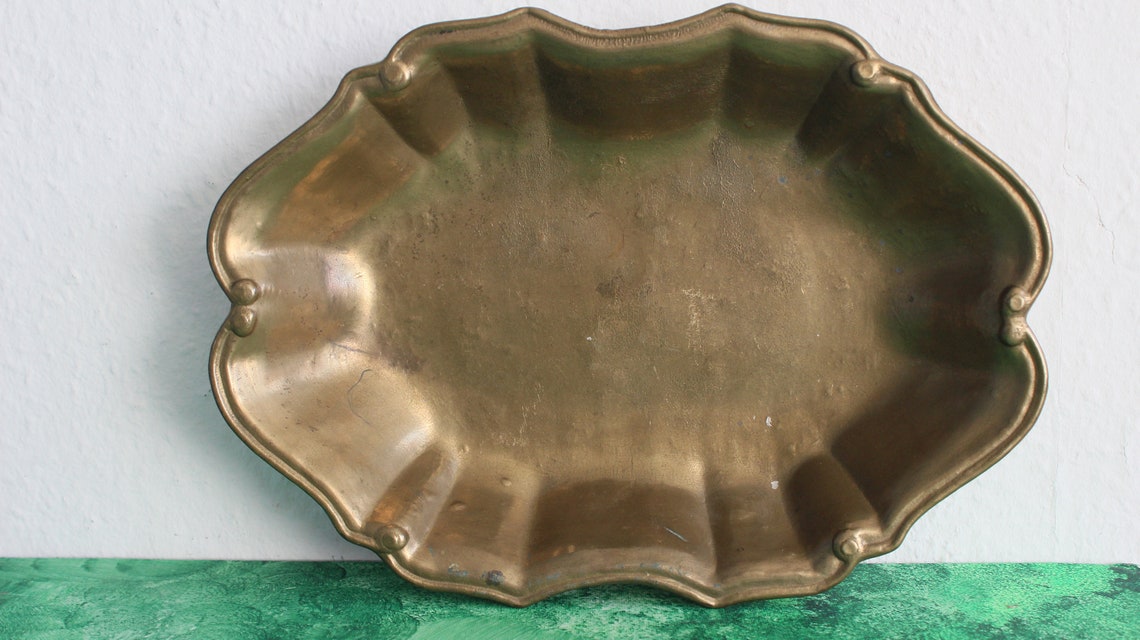 Very Heavy Large Antique Fruit Bowl Iron Casting With Brass - Etsy