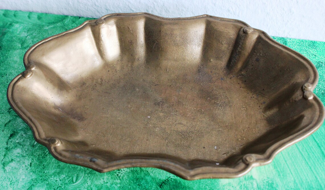 Very Heavy Large Antique Fruit Bowl Iron Casting With Brass - Etsy