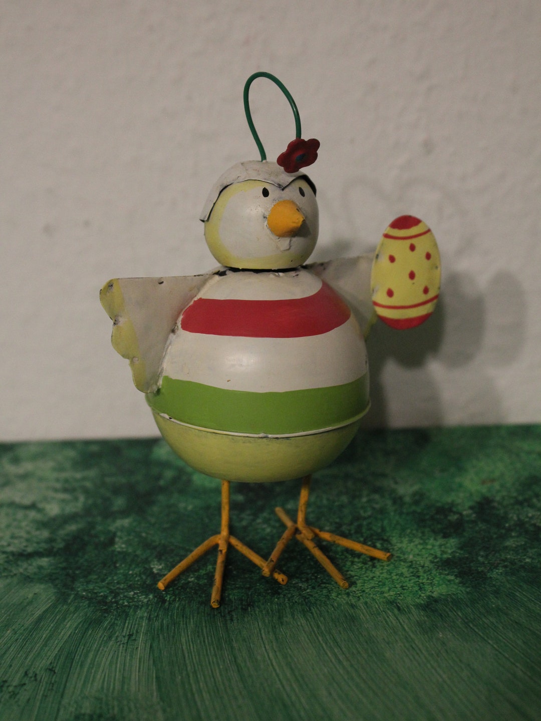 Funny Chicken Made of Scrap Metal With Feather, so the Chicken Rocks up ...
