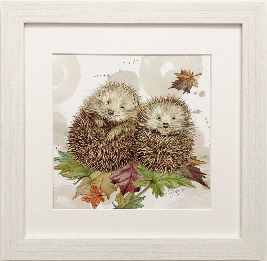 Endangered Collection - Hedgehogs Framed Print - Etsy UK
