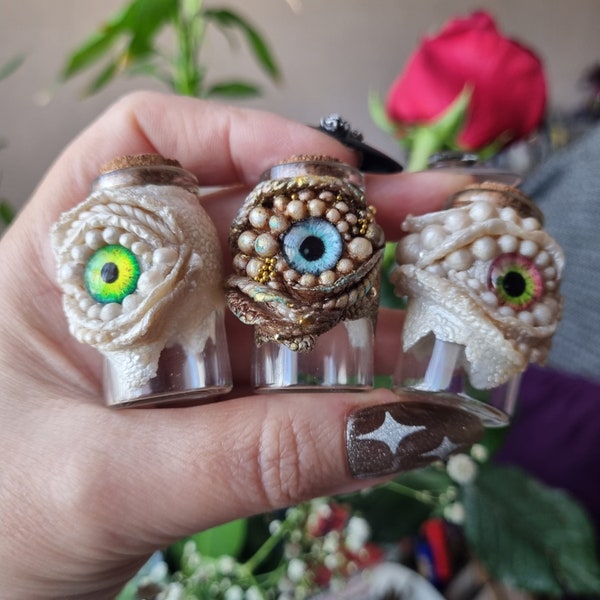 Glass Evil Eye Cork Bottle - Etsy