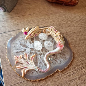 Pristine Luminary: the Ethereal Serpent of Translucent Agate Beauty ...