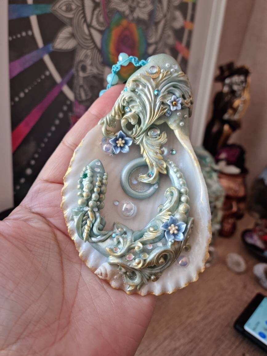 Sea-dreams and Serpent Dragons: Whimsical Handmade Pendant in a Natural ...
