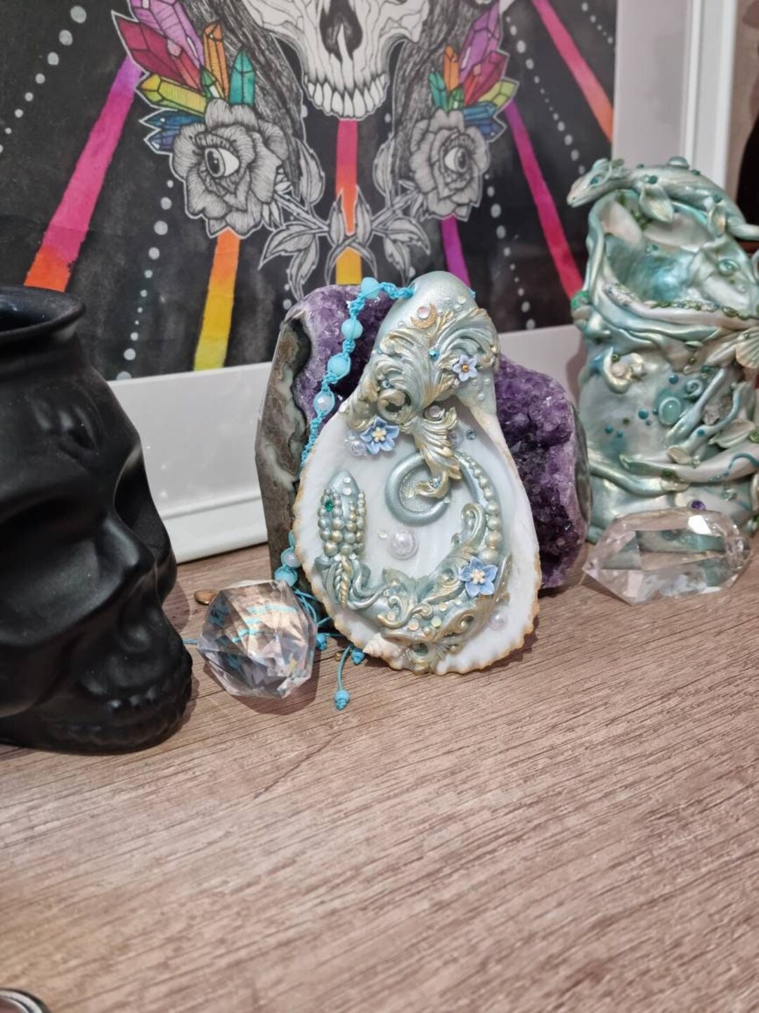 Sea-dreams and Serpent Dragons: Whimsical Handmade Pendant in a Natural ...