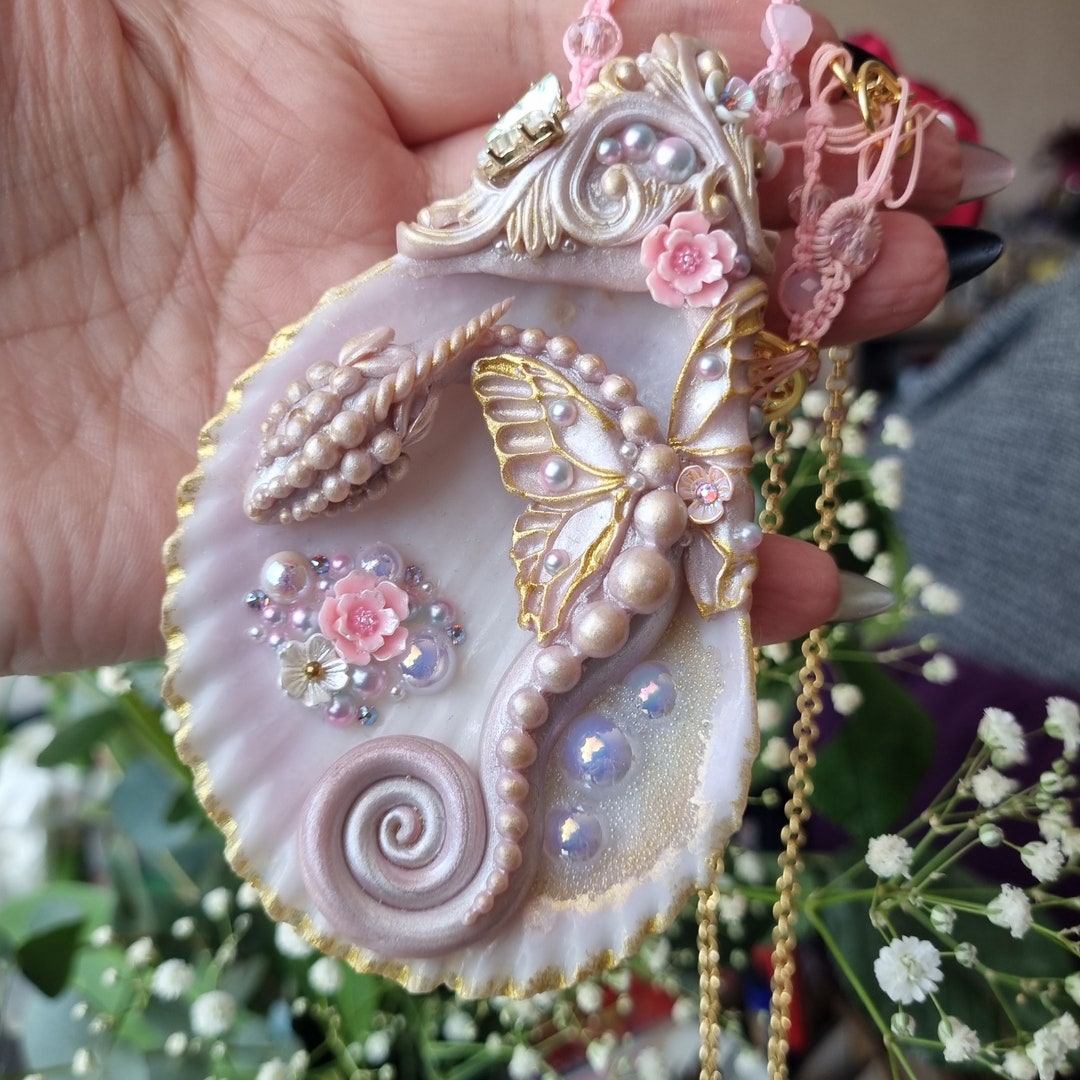 Butterfly Kisses and Serpent Dragons: Whimsical Handmade Pendant in a ...