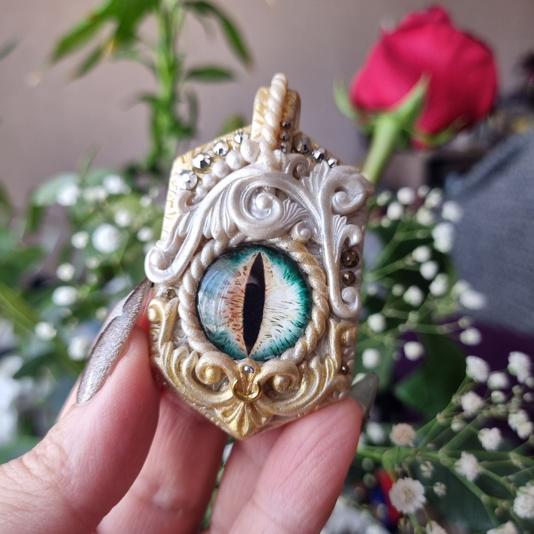By the Moon and the Light Dragon Eye Amulet Talisman Pendant Necklace ...