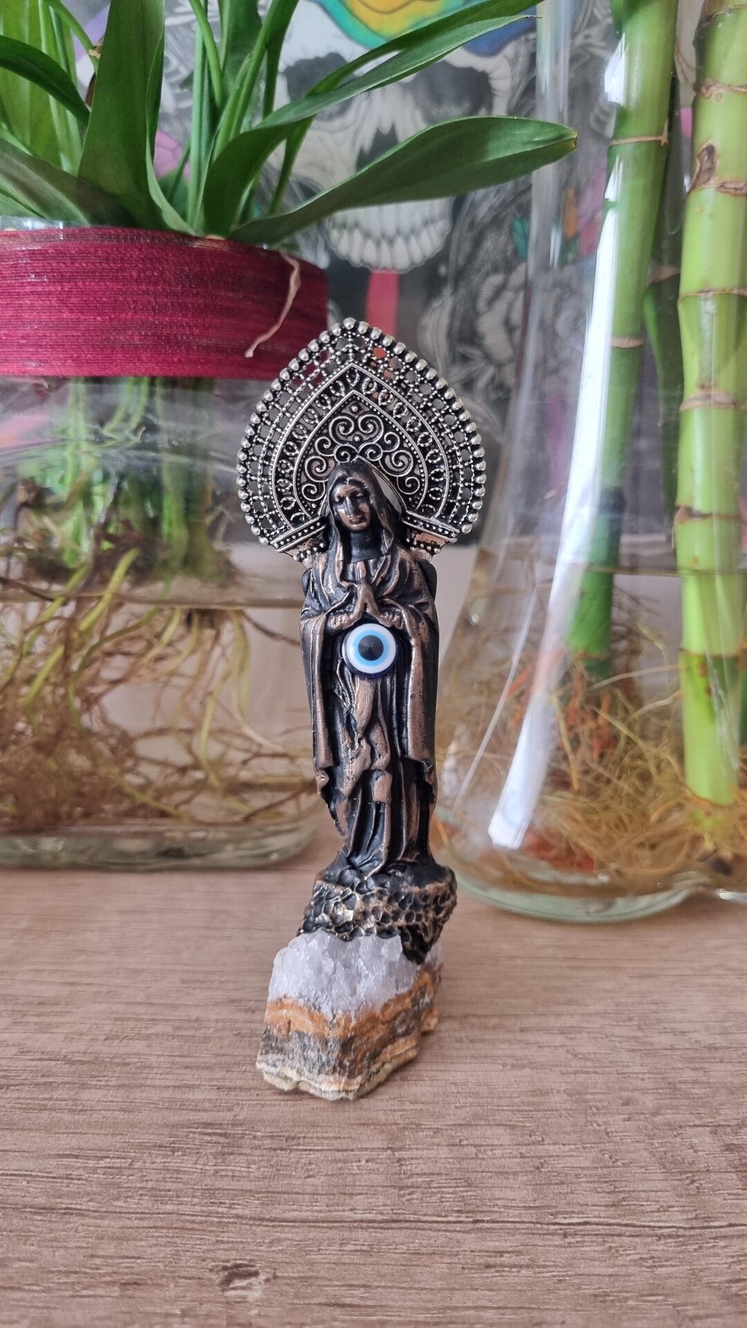 Veil of Protection: A Guardian of Light and Strength Vigin Mary Polymer ...