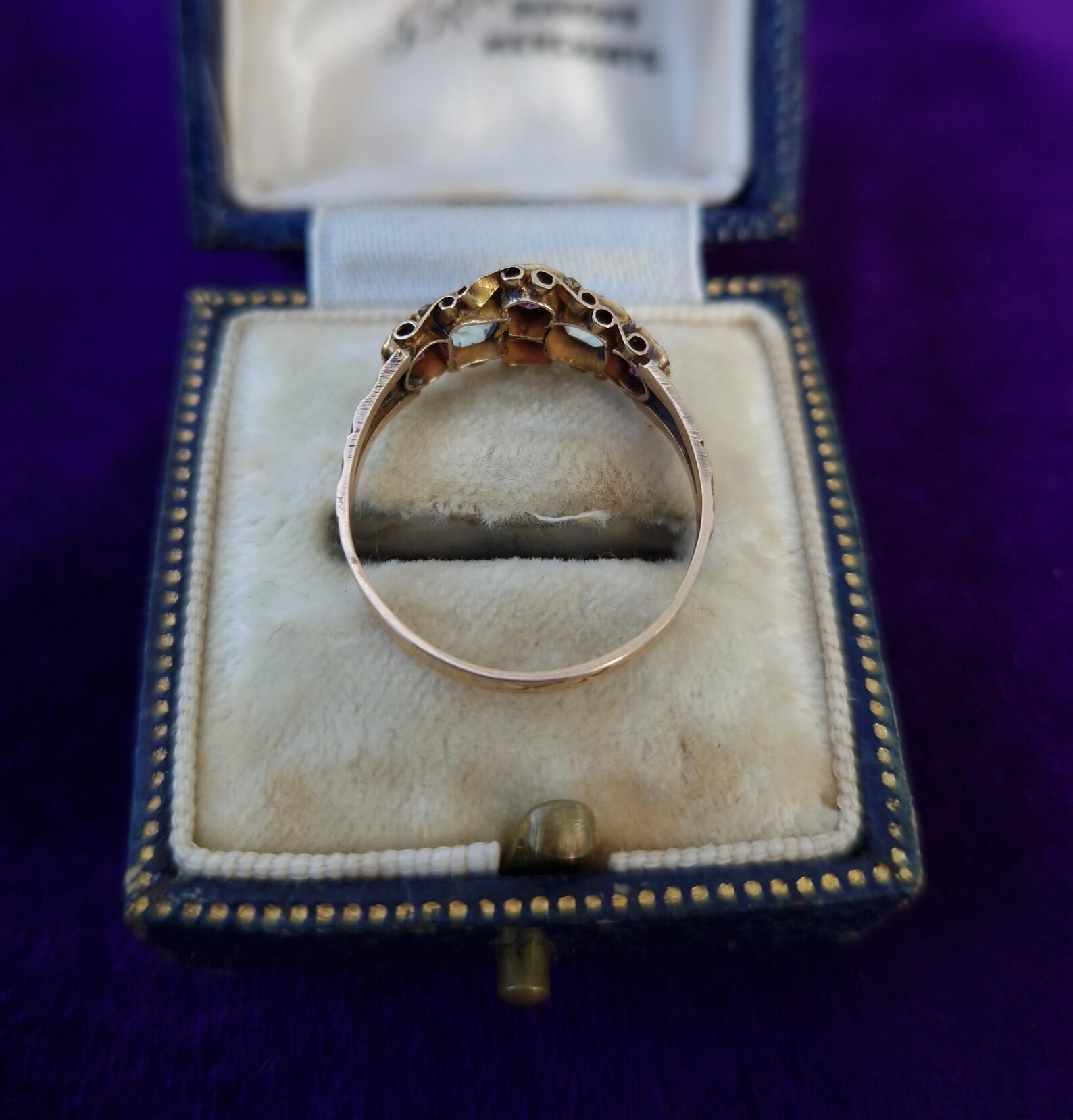 Antique 1872 Victorian 12ct Gold Paste Ring - Etsy
