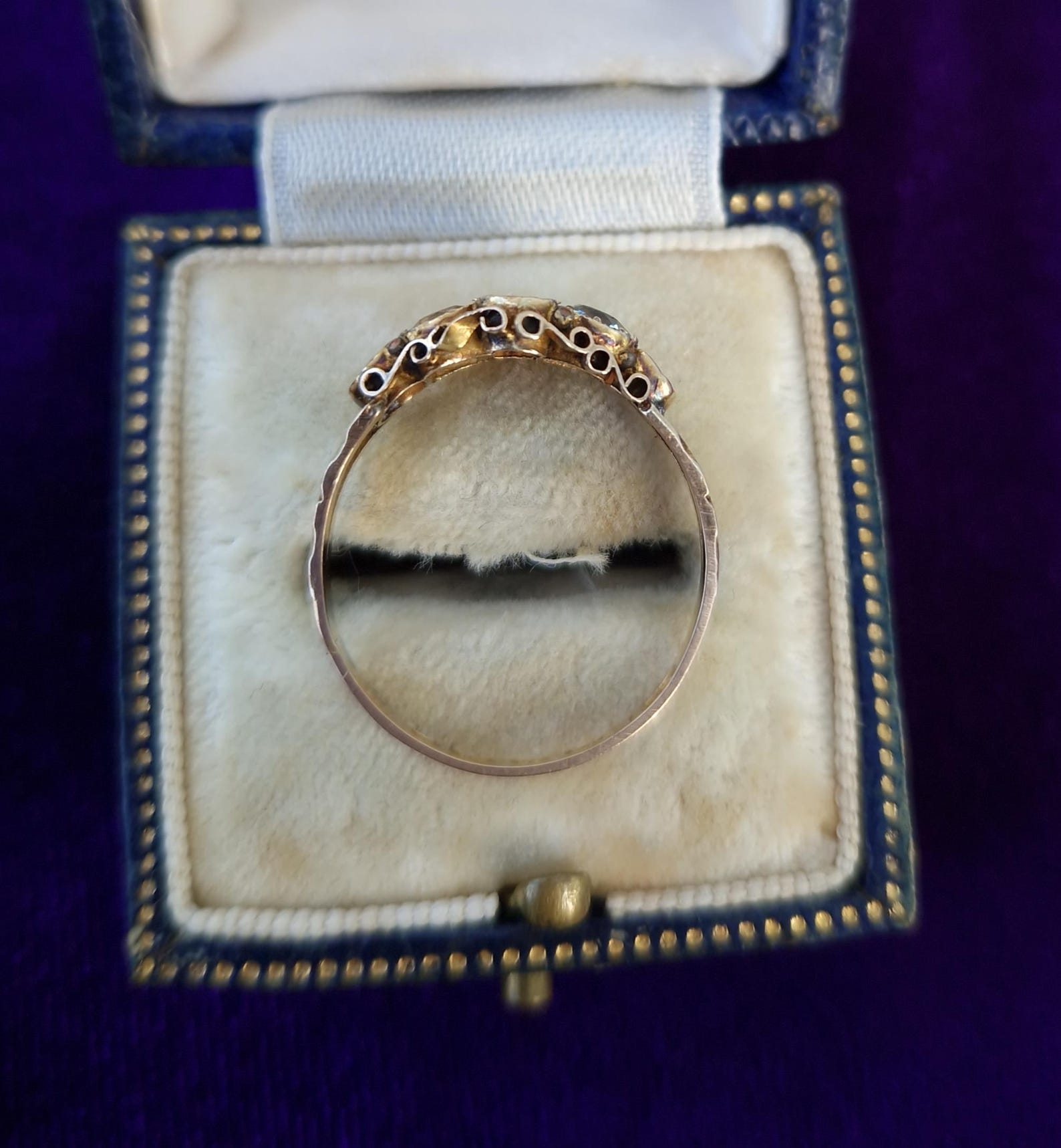 Antique 1872 Victorian 12ct Gold Paste Ring - Etsy