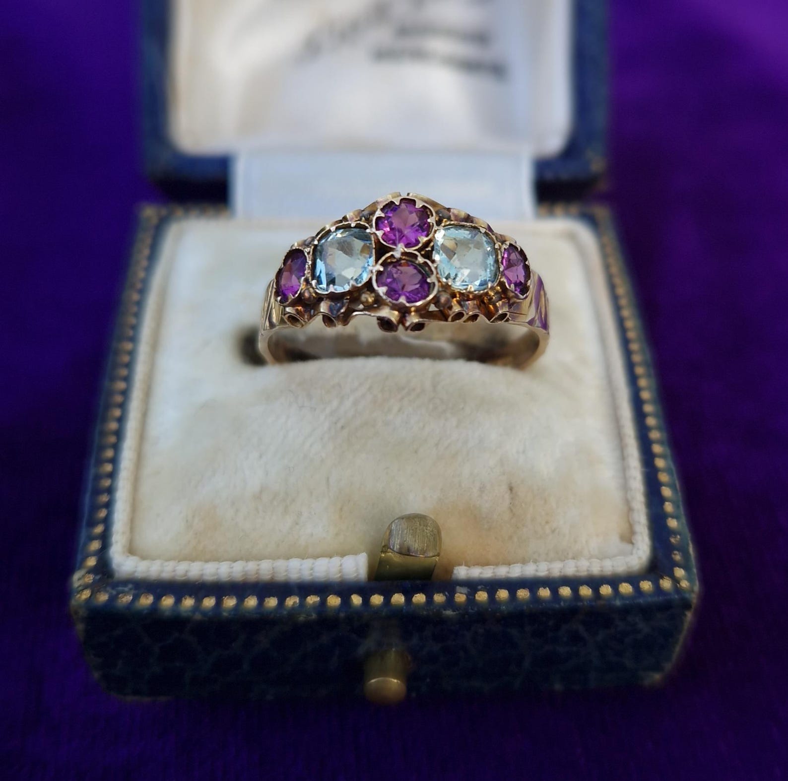 Antique 1872 Victorian 12ct Gold Paste Ring - Etsy