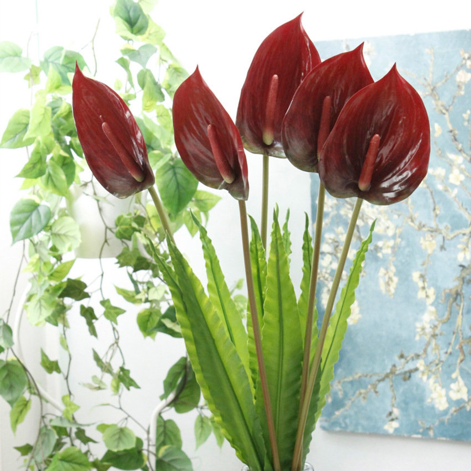 5PCS Artificial Flower Anthurium Home Decoration Store - Etsy