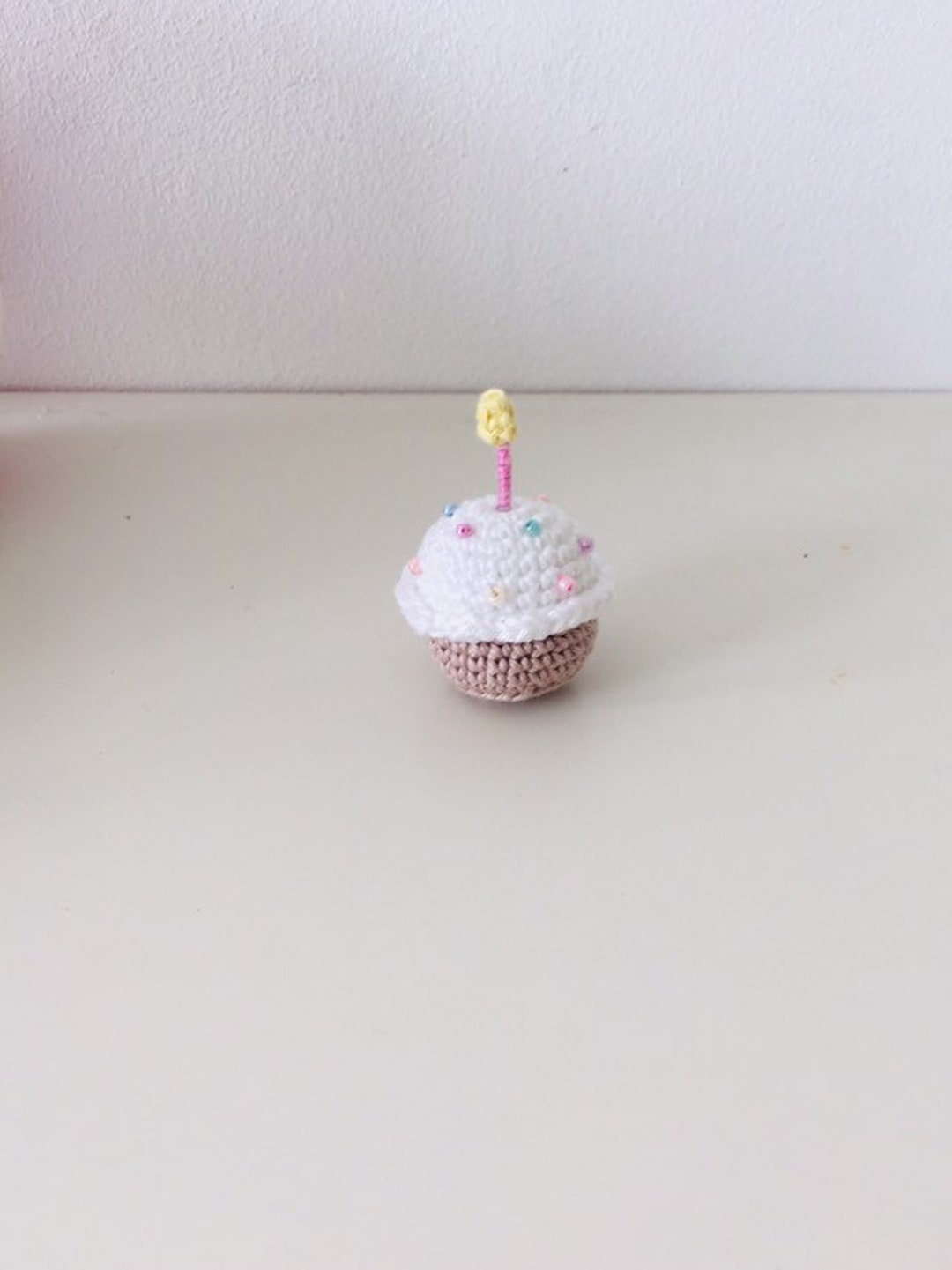 Crocheted Birthday Muffin, Amigurumi Birthday Cupcake,food - Etsy