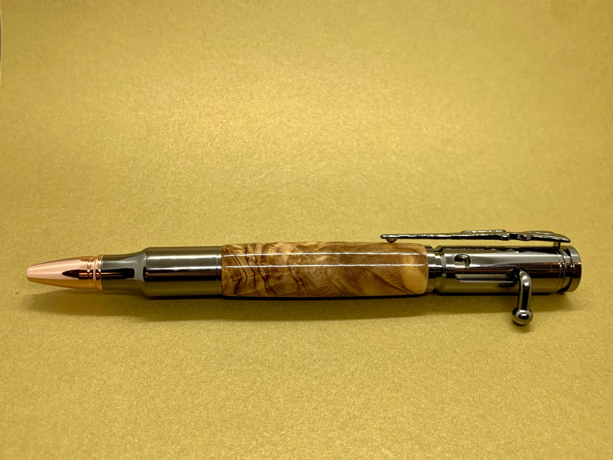 Bolt Action Rifle Pen Authentic Bethlehem Olivewood Handmade Ballpoint ...