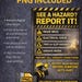 See a Hazard? Report It! – Near Miss & Hazard Reporting Safety Poster ...
