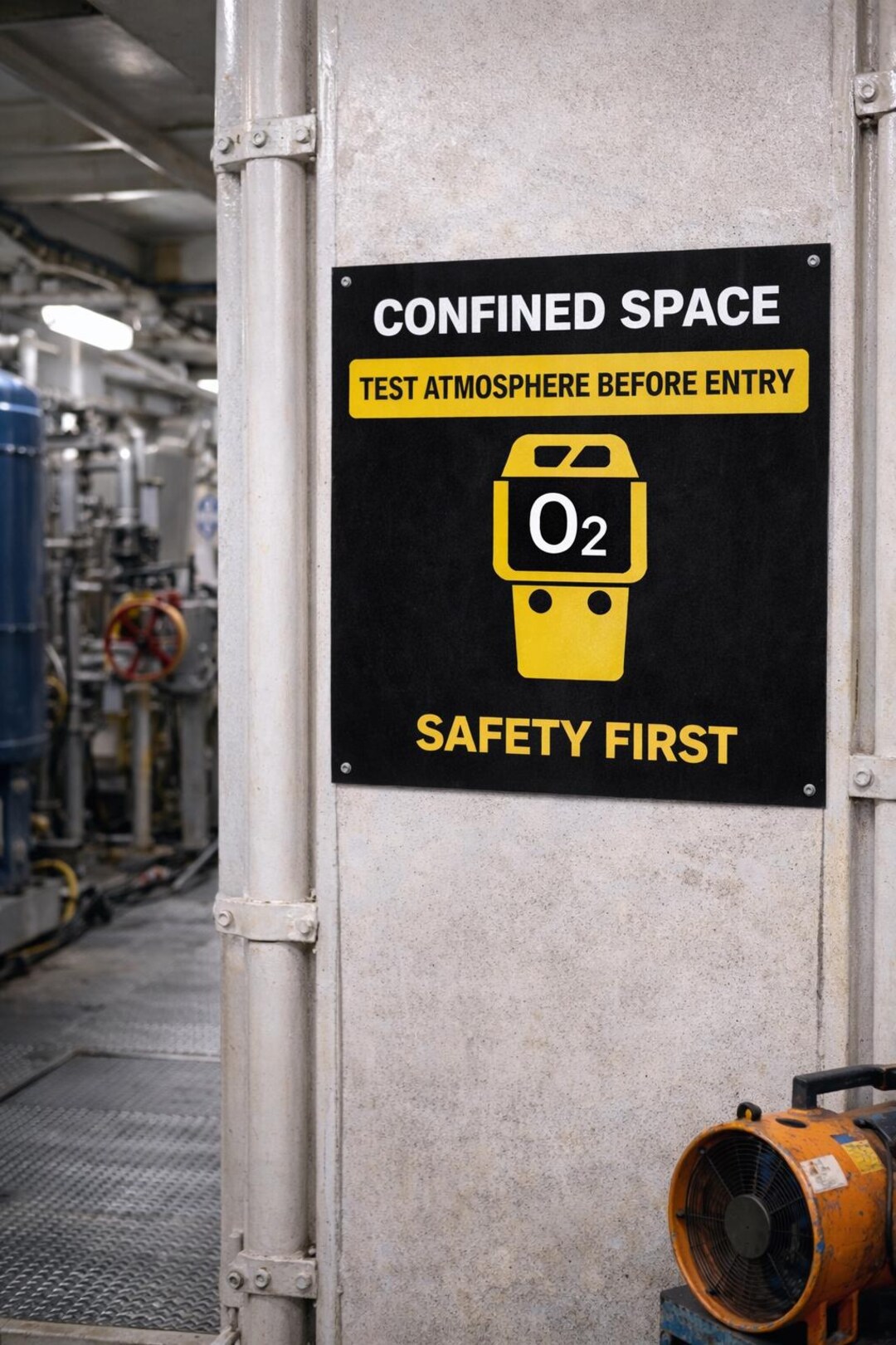 Confined Space Safety Sign – Test the Atmosphere Before Entry - Etsy